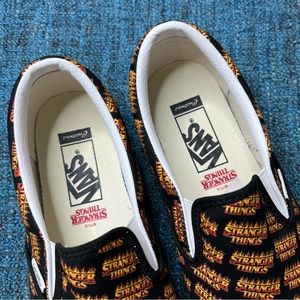 Vans | Shoes | Rare Vans X Stranger Things Custom Slip On Sneakers ...